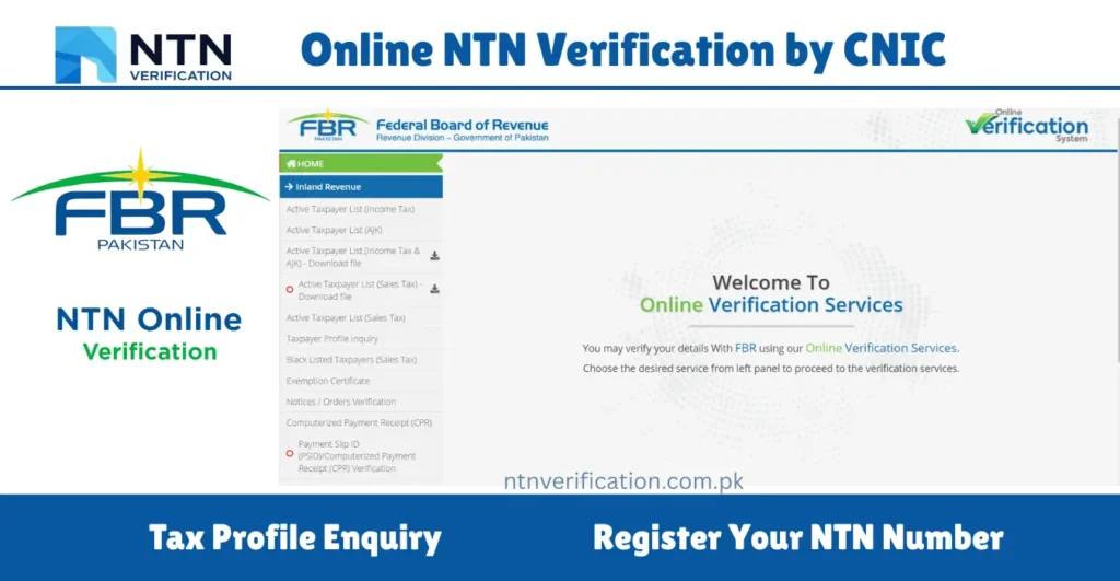 NTN Verification in Pakistan - NTN Verification
